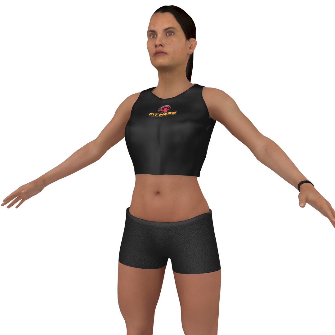 Fitness Female Athlete 3D Model - TurboSquid 1303498