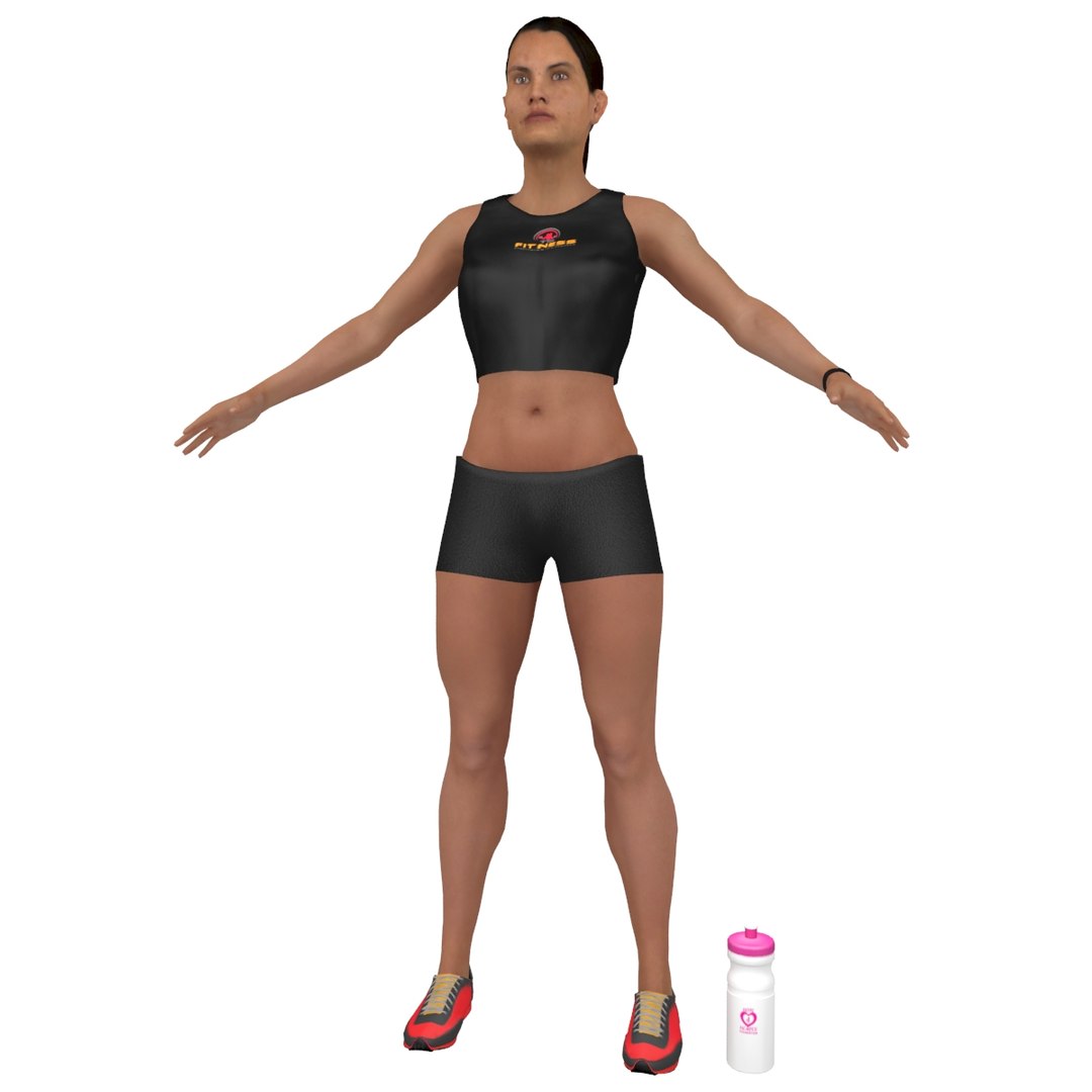 Fitness Female Athlete 3D Model - TurboSquid 1303498