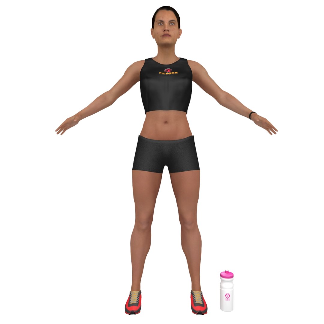 Fitness Female Athlete 3D Model - TurboSquid 1303498