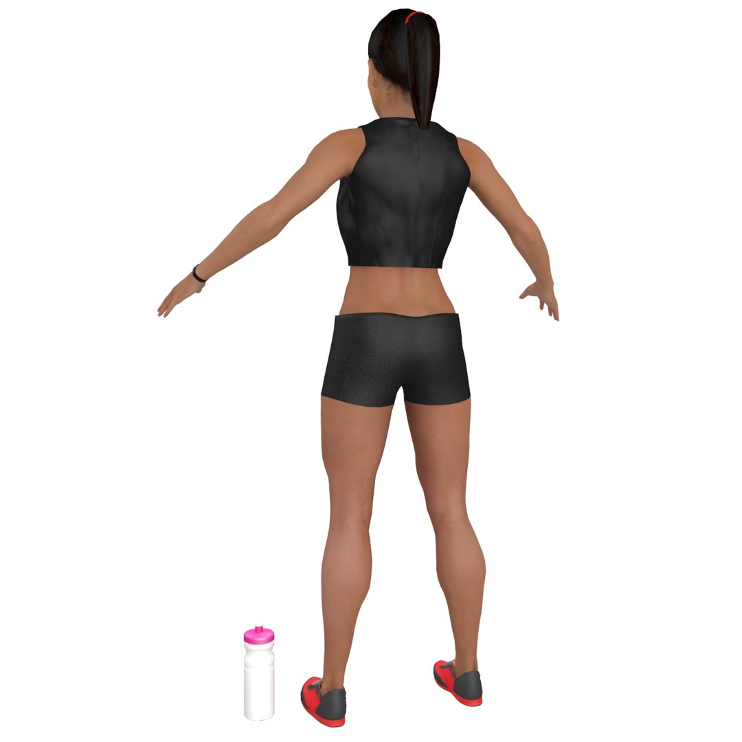 Fitness Female Athlete 3D Model - TurboSquid 1303498