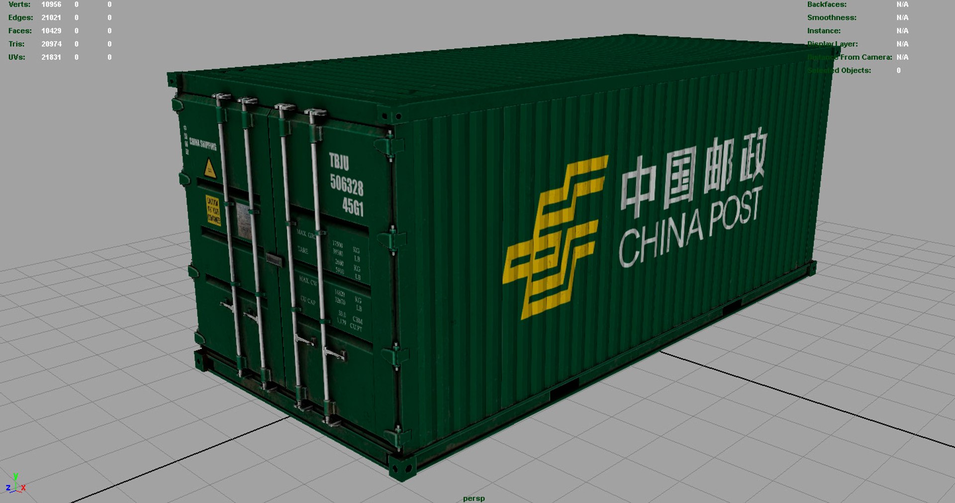 China post container 3D - TurboSquid 1352961