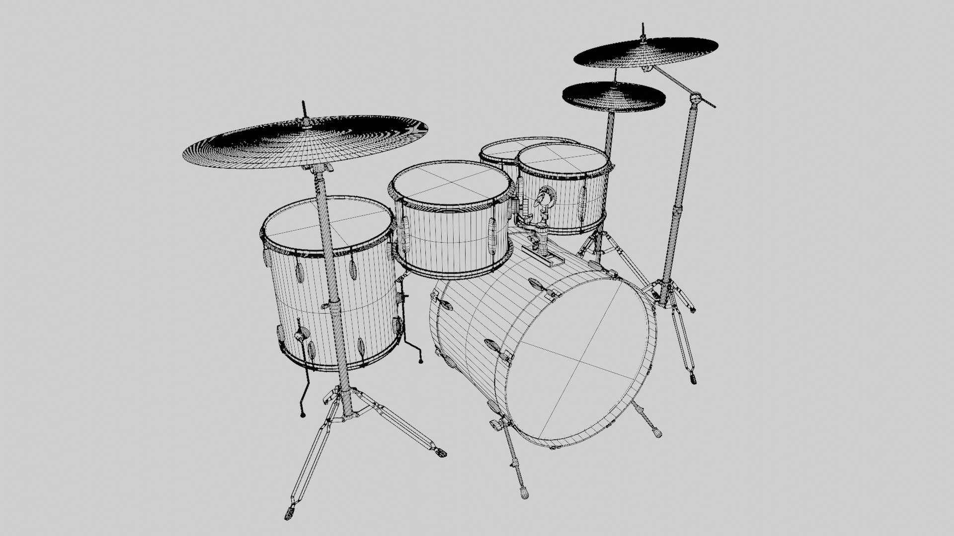 3D Drum Kit - TurboSquid 1968450