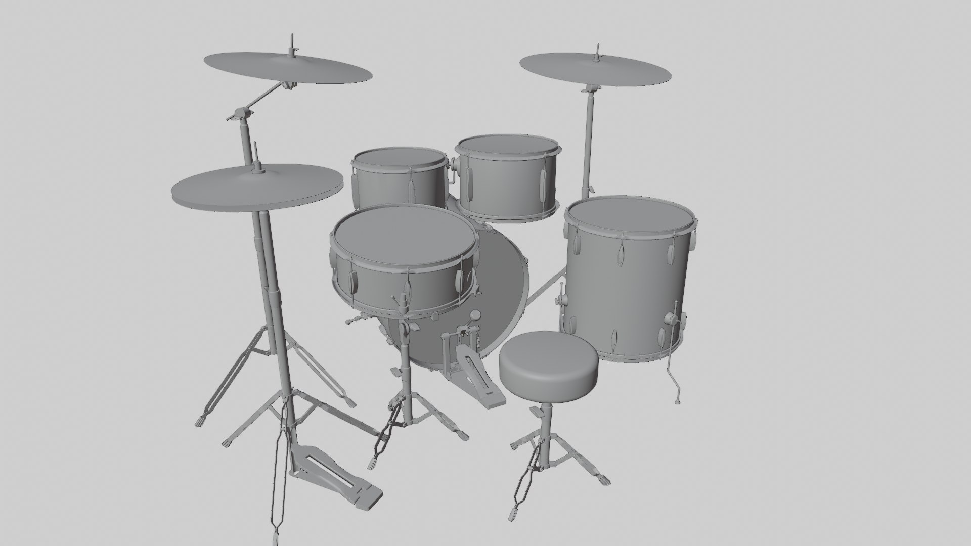 3D Drum Kit - TurboSquid 1968450