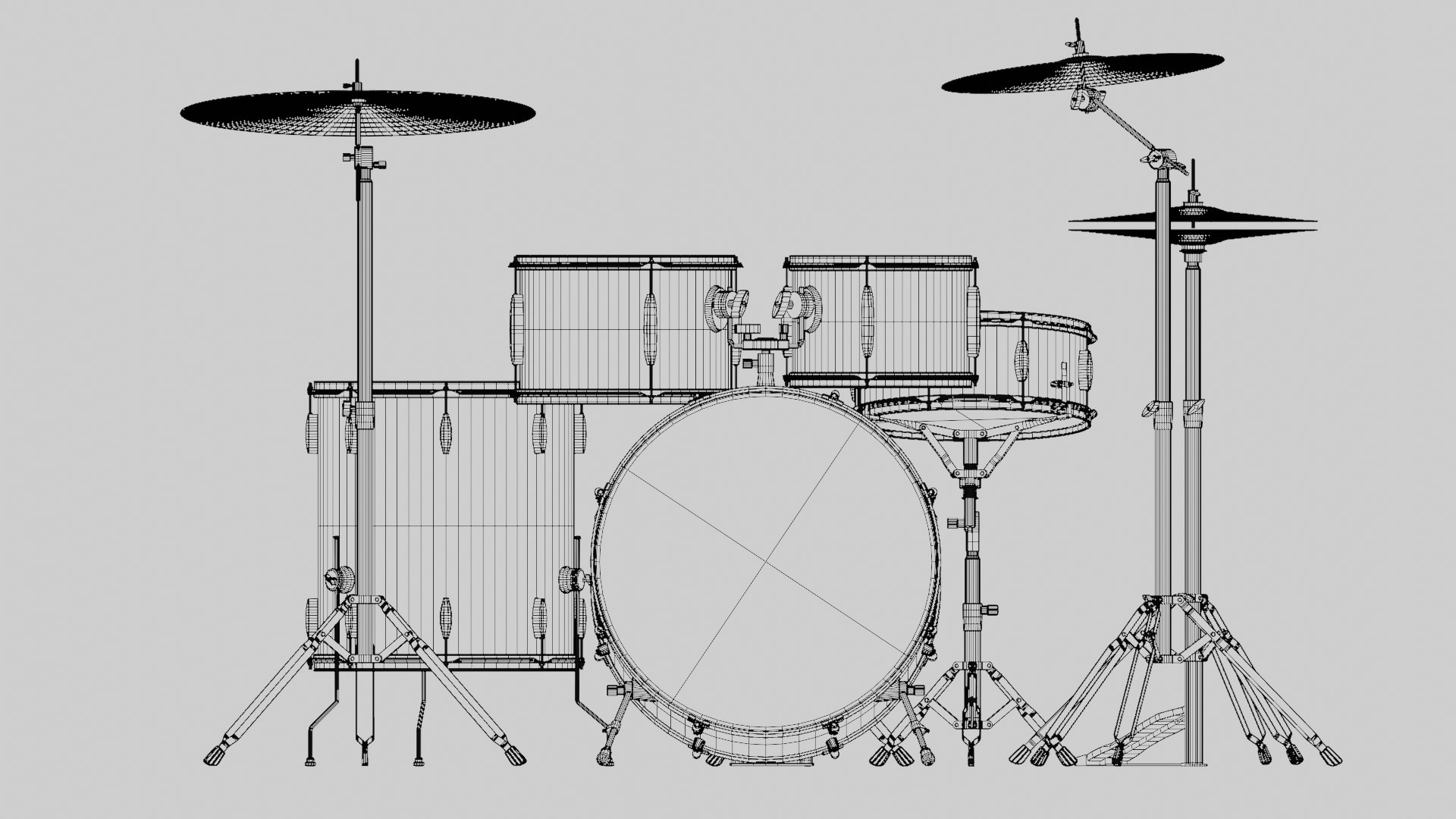 3D Drum Kit - TurboSquid 1968450