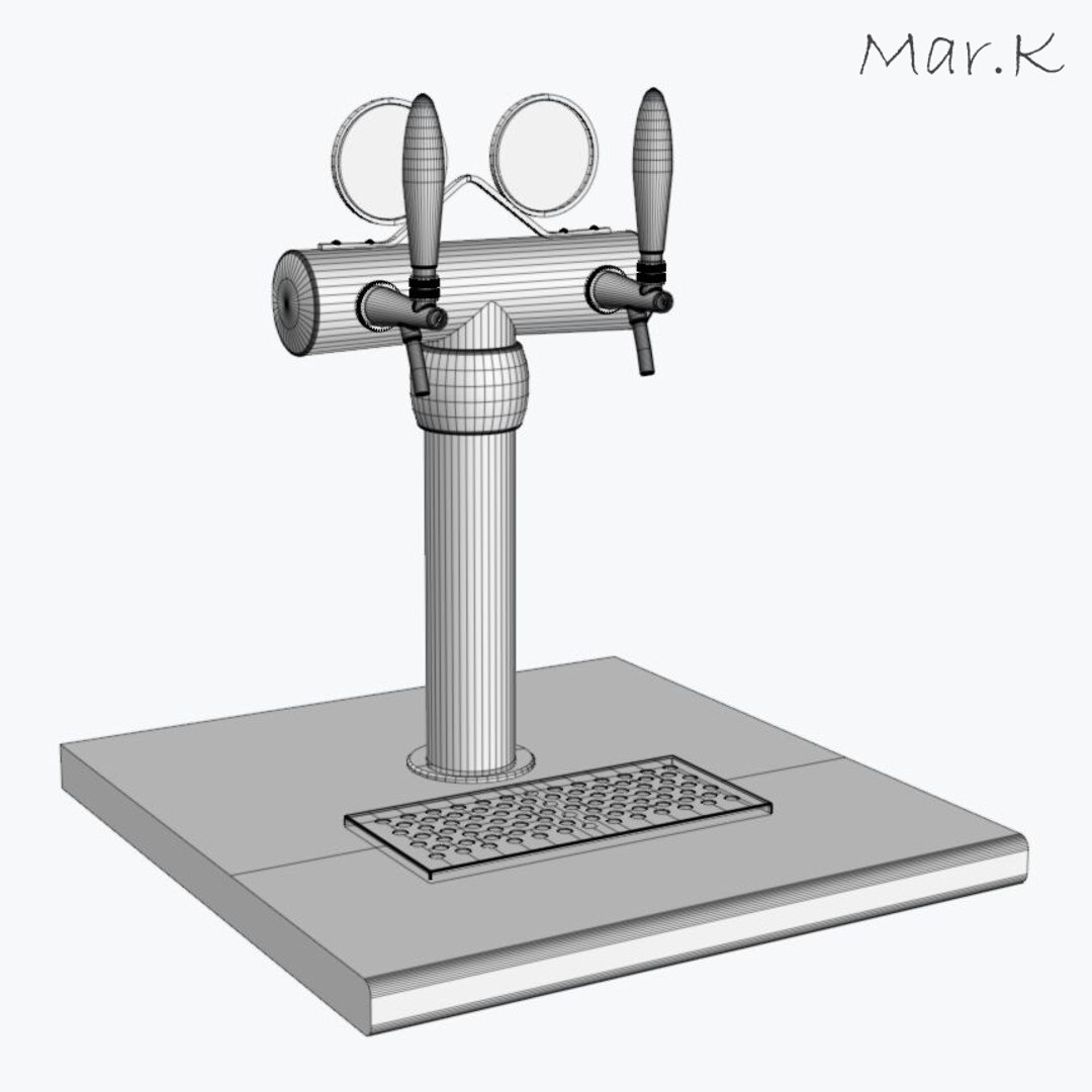 3d Model Beer Tower 2