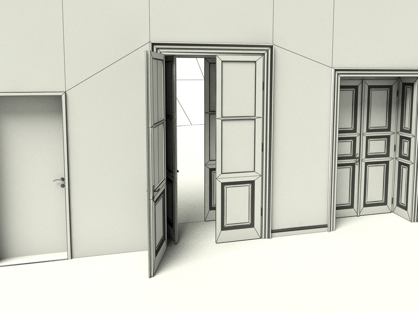 windows doors 3d model