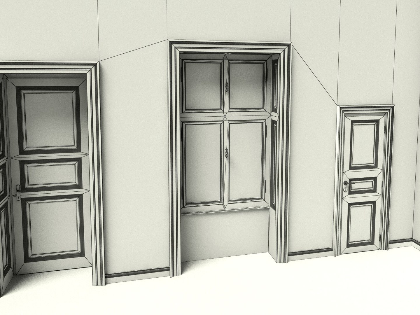 windows doors 3d model