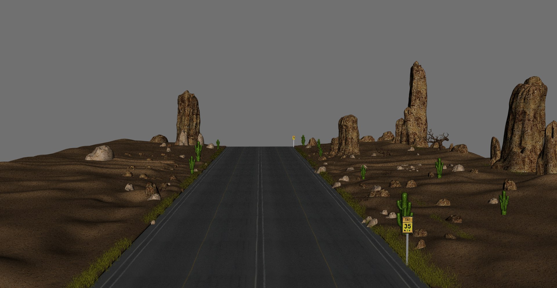 Road Cartoon Toon 3D - TurboSquid 1181612