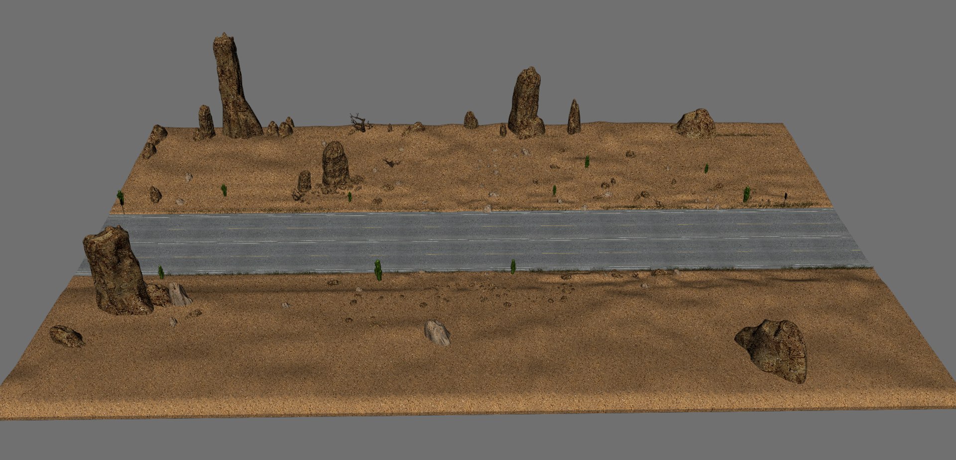 Road Cartoon Toon 3D - TurboSquid 1181612