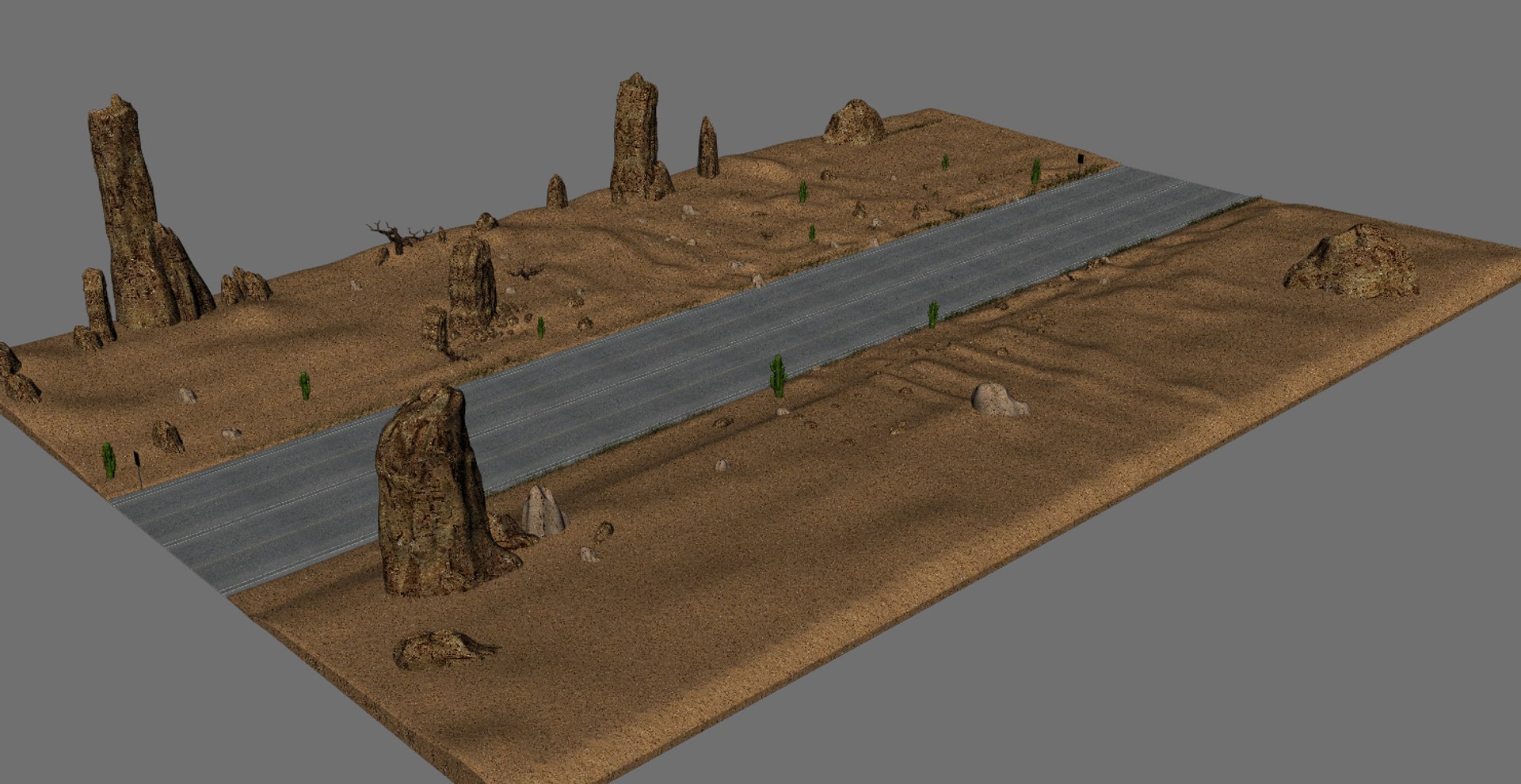 Road Cartoon Toon 3D - TurboSquid 1181612