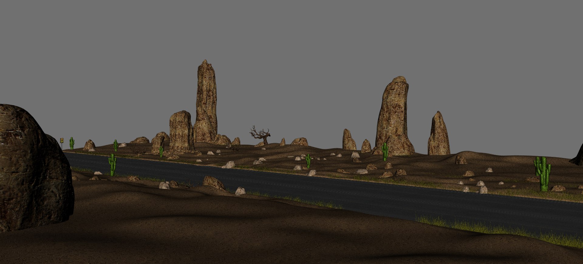 Road Cartoon Toon 3D - TurboSquid 1181612