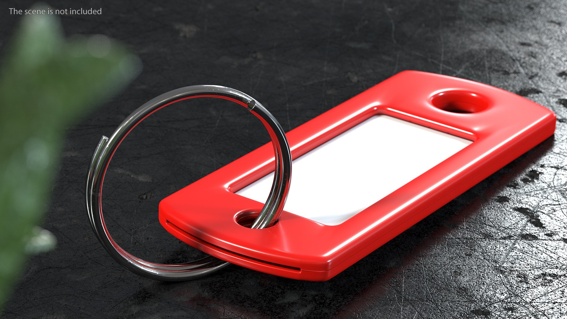 Colored Plastic Key Tag With Split Ring 3D Model - TurboSquid 1781638