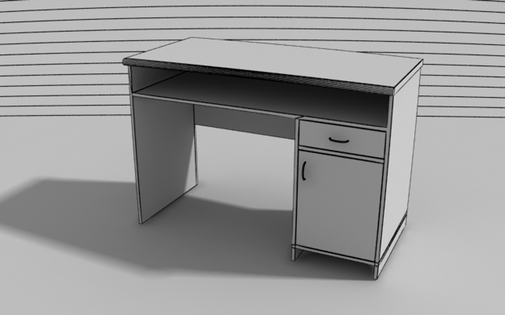 3d Model Computer Desk