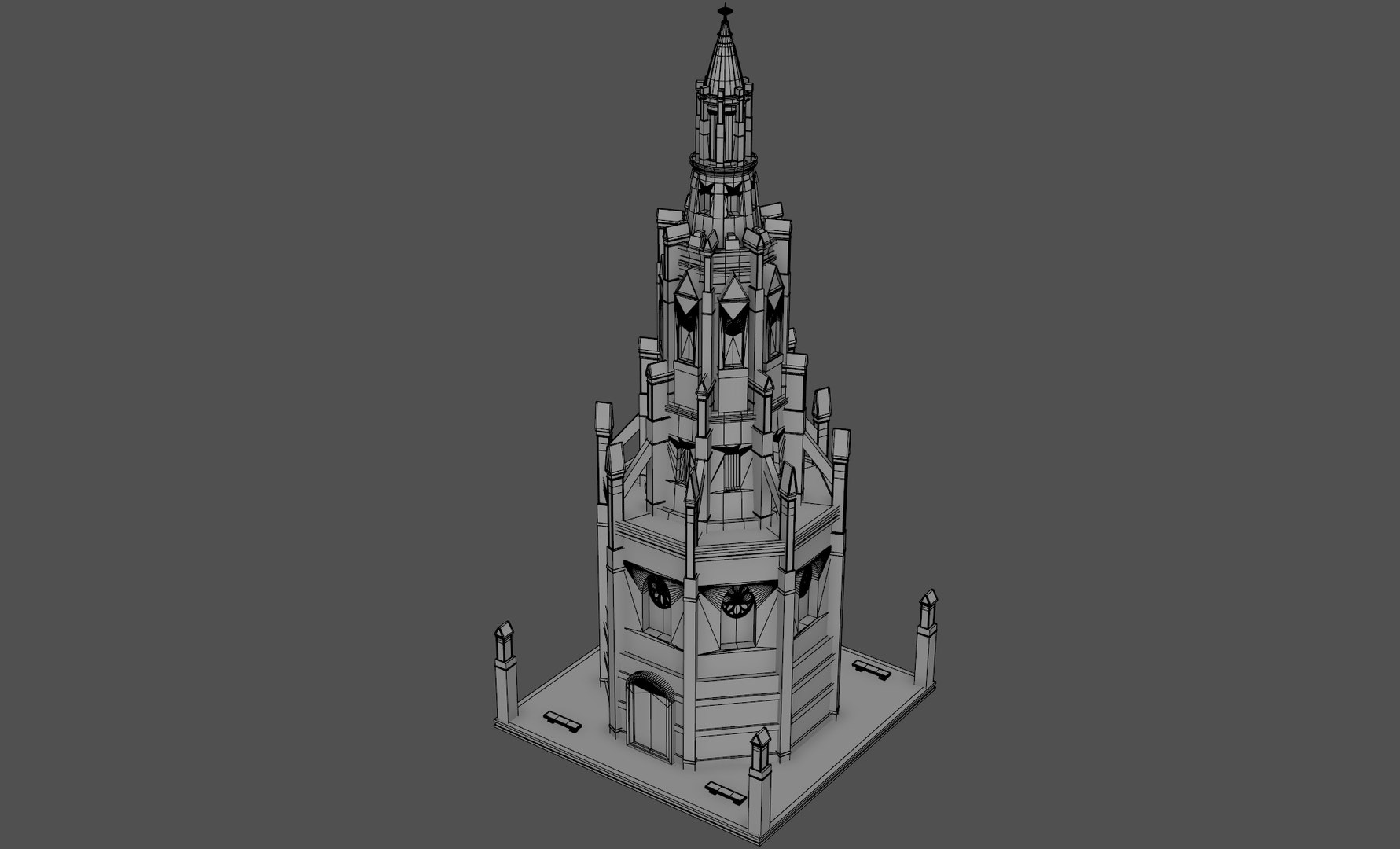 3D Model Ancient Tower Building - TurboSquid 2309528