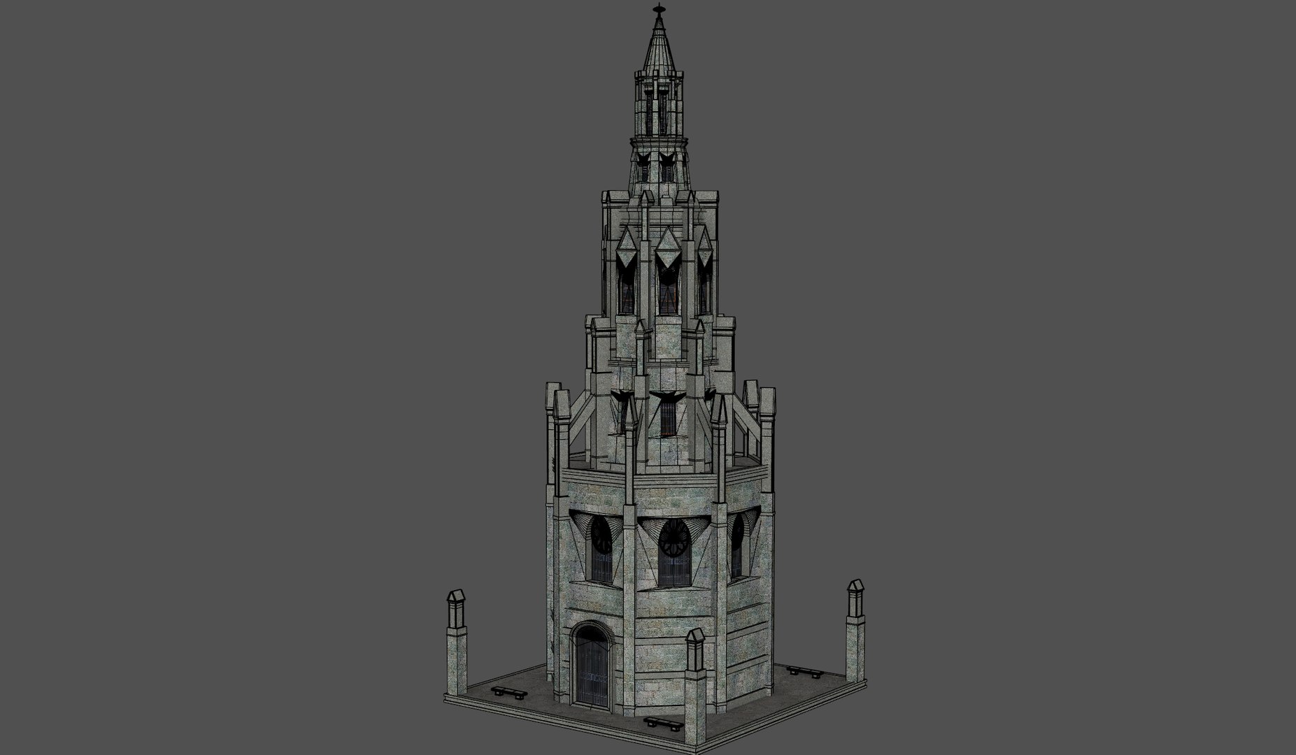 3D Model Ancient Tower Building - TurboSquid 2309528