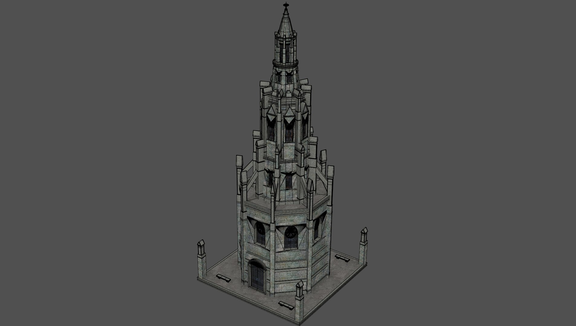 3D Model Ancient Tower Building - TurboSquid 2309528