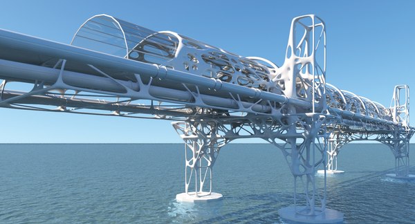 3D futuristic bridge - TurboSquid 1511634