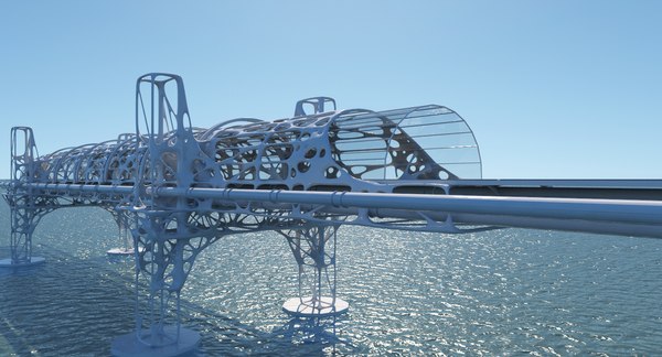 3D futuristic bridge - TurboSquid 1511634