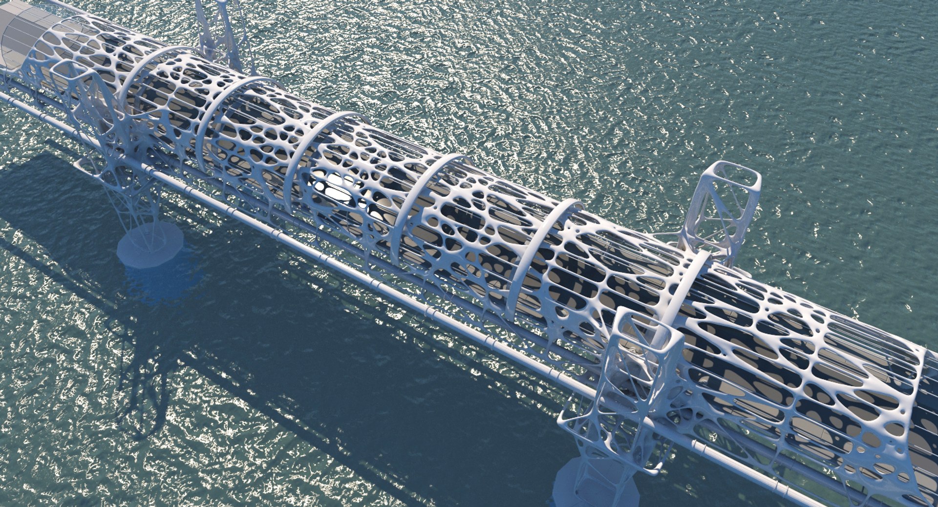 3D Futuristic Bridge - TurboSquid 1511634