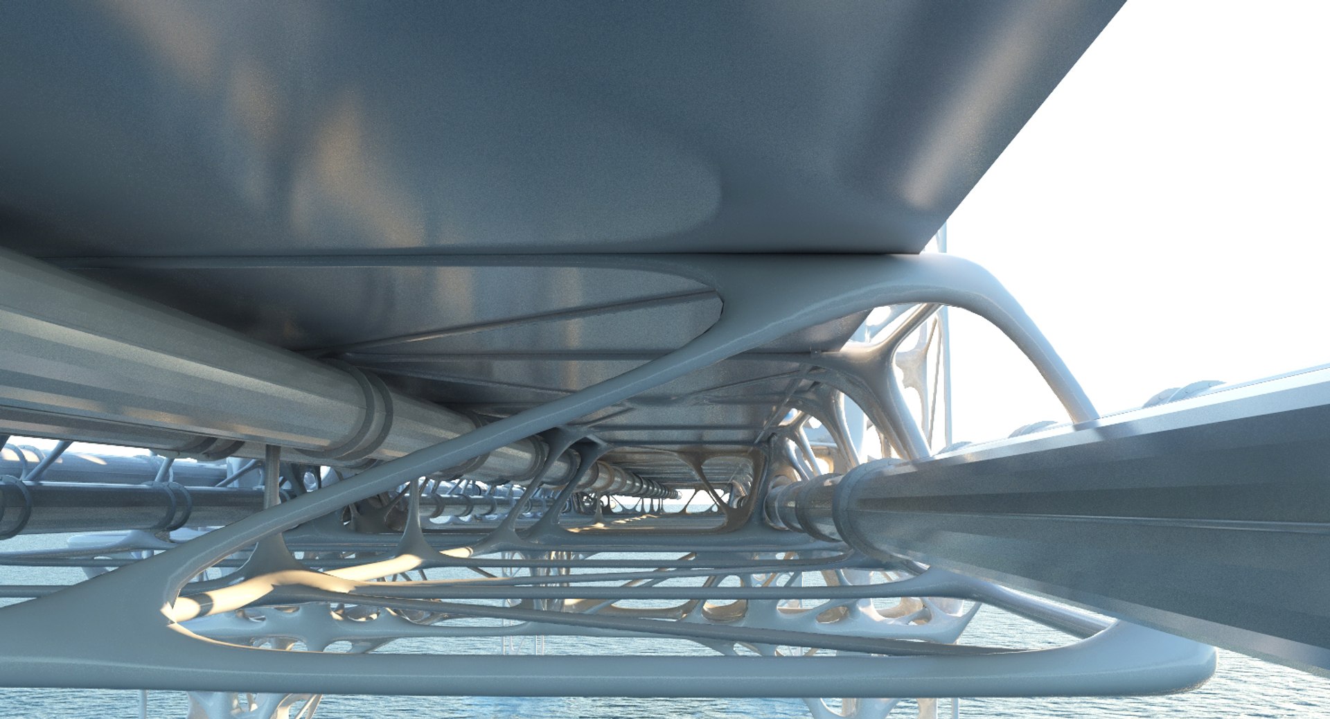 3D Futuristic Bridge - TurboSquid 1511634