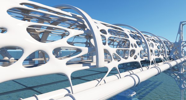 3D futuristic bridge - TurboSquid 1511634