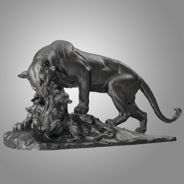 Panther statue 3D - TurboSquid 1219387