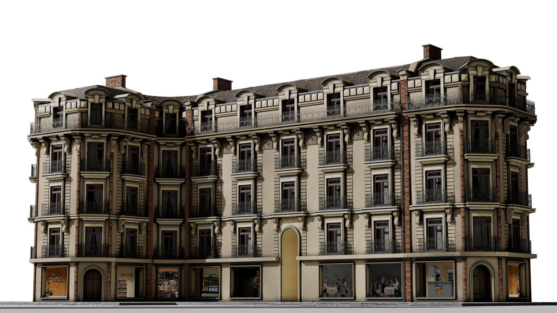 European Modular Apartment Set 3D Model - TurboSquid 2353111