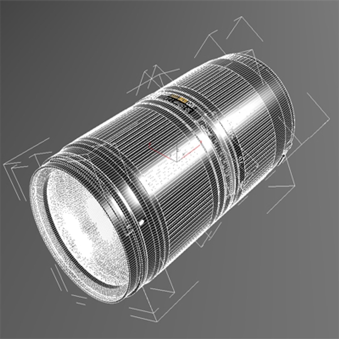 digital slr camera lens 3d model