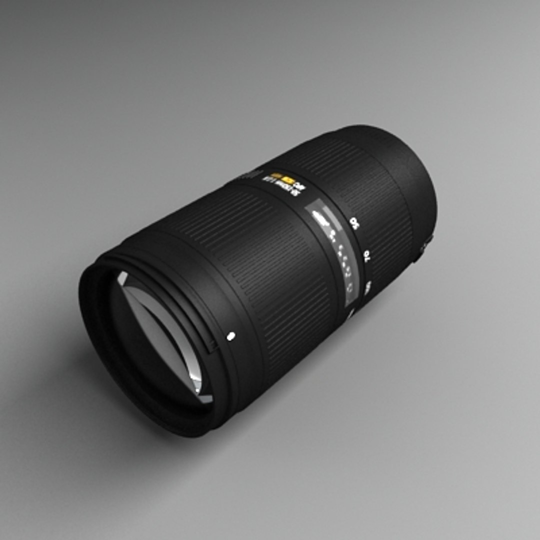 digital slr camera lens 3d model