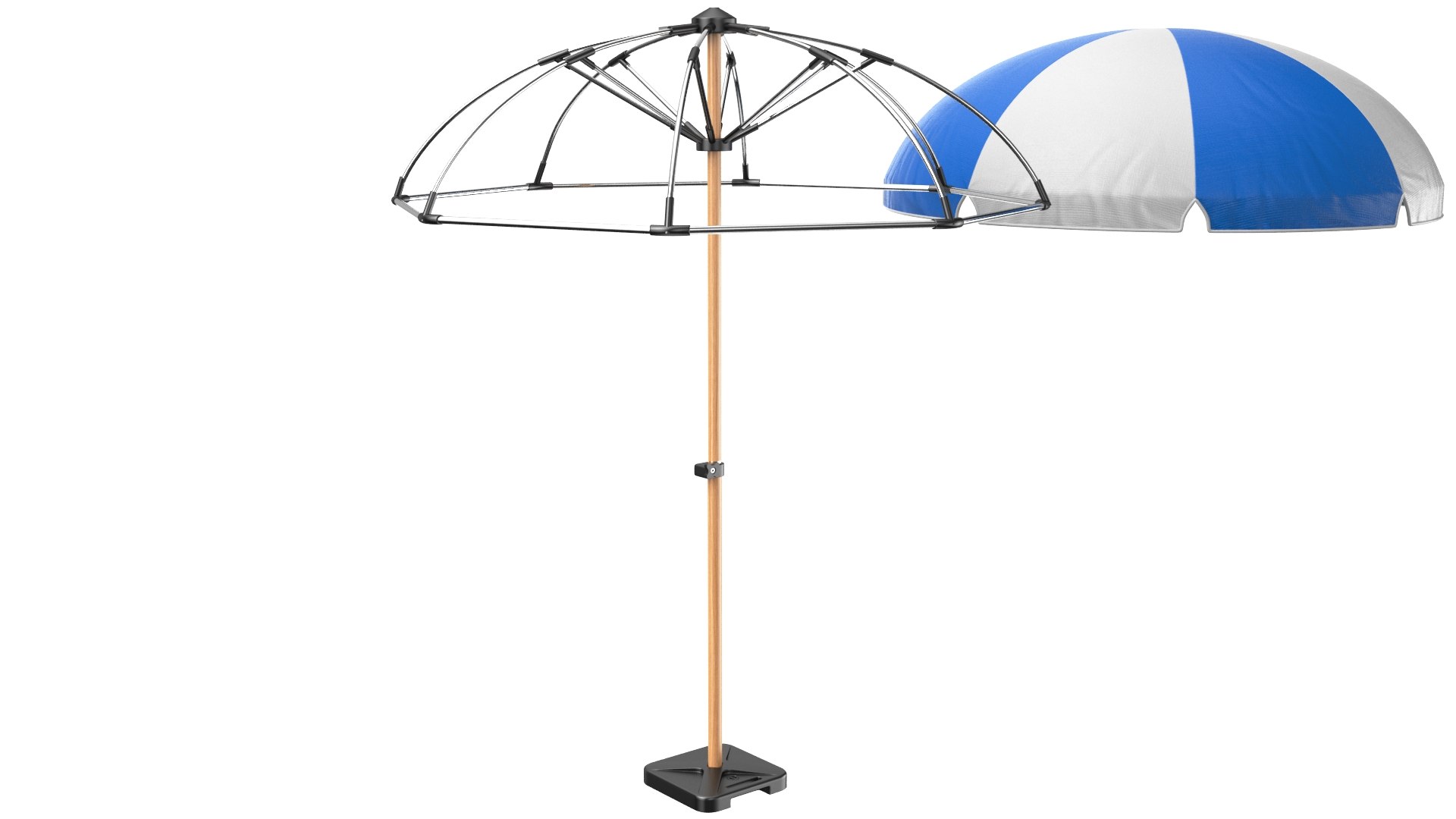 3D Two Detailed Patio Umbrellas Model - TurboSquid 2126721