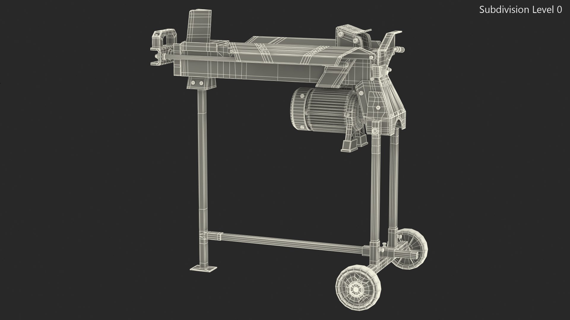 3D electric log splitter stand - TurboSquid 1651794