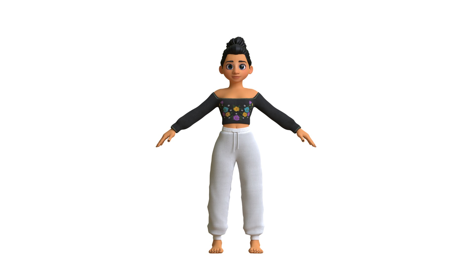 3D Chloe Girl Cartoon Character - TurboSquid 2068855