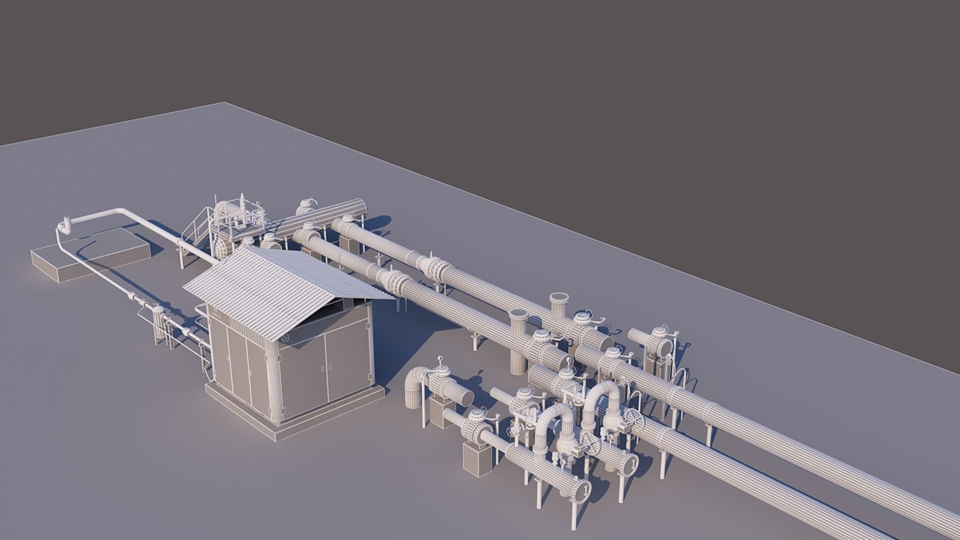 Natural Gas Pipeline Equipment 2 3D Model - TurboSquid 2210297