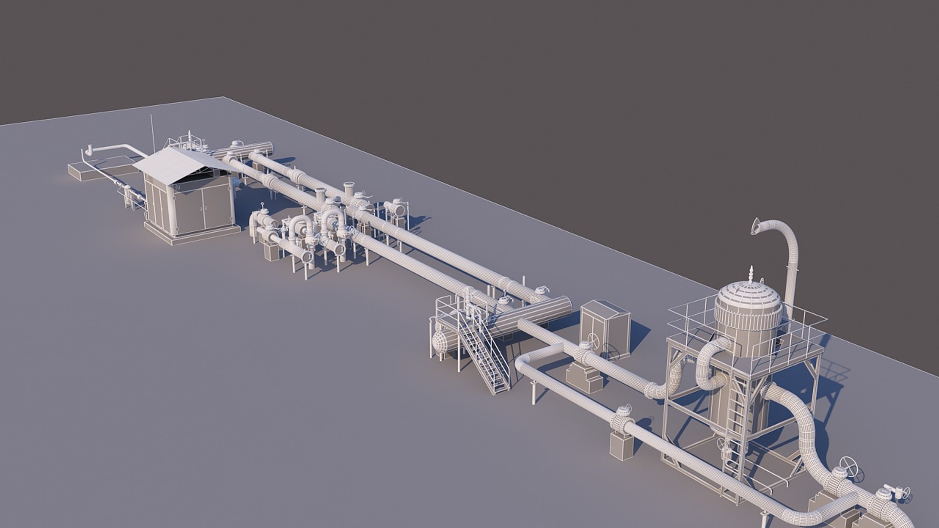 Natural Gas Pipeline Equipment 2 3D Model - TurboSquid 2210297