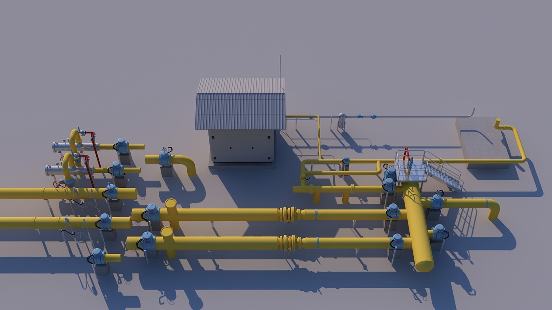 Natural Gas Pipeline Equipment 2 3D Model - TurboSquid 2210297
