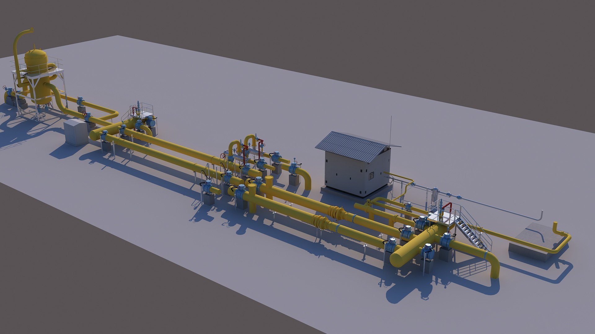 Natural Gas Pipeline Equipment 2 3D Model - TurboSquid 2210297