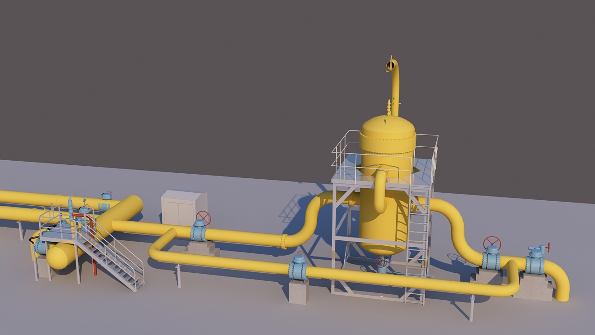 Natural Gas Pipeline Equipment 2 3D Model - TurboSquid 2210297