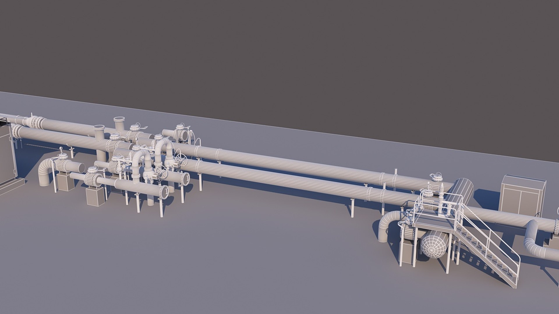 Natural Gas Pipeline Equipment 2 3D Model - TurboSquid 2210297