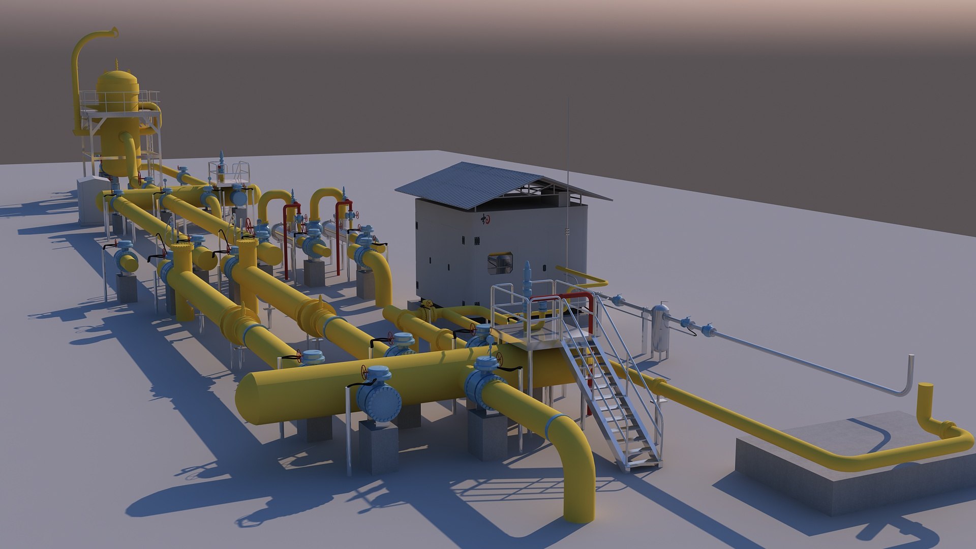 Natural Gas Pipeline Equipment 2 3D Model - TurboSquid 2210297