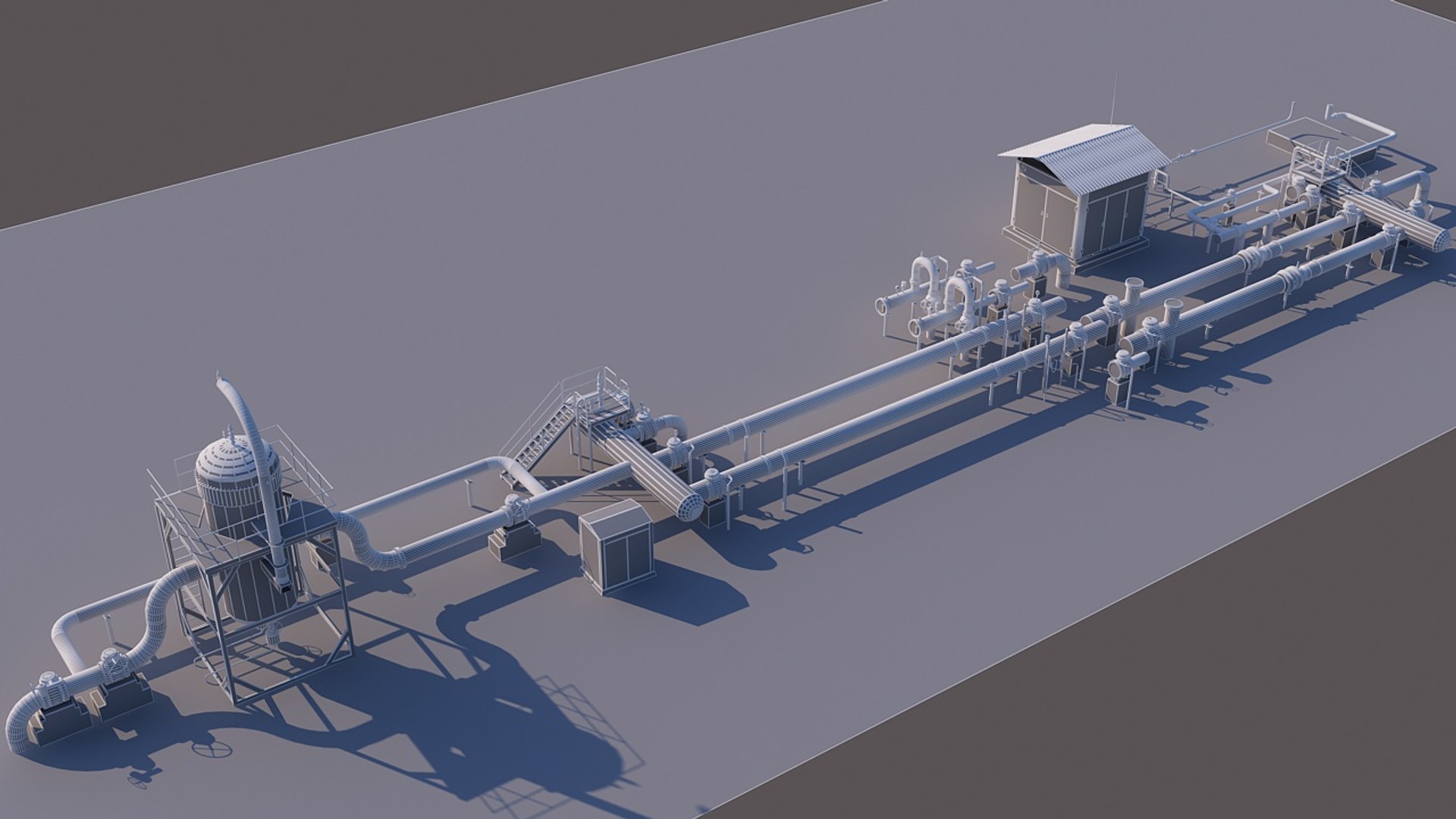 Natural Gas Pipeline Equipment 2 3D Model - TurboSquid 2210297