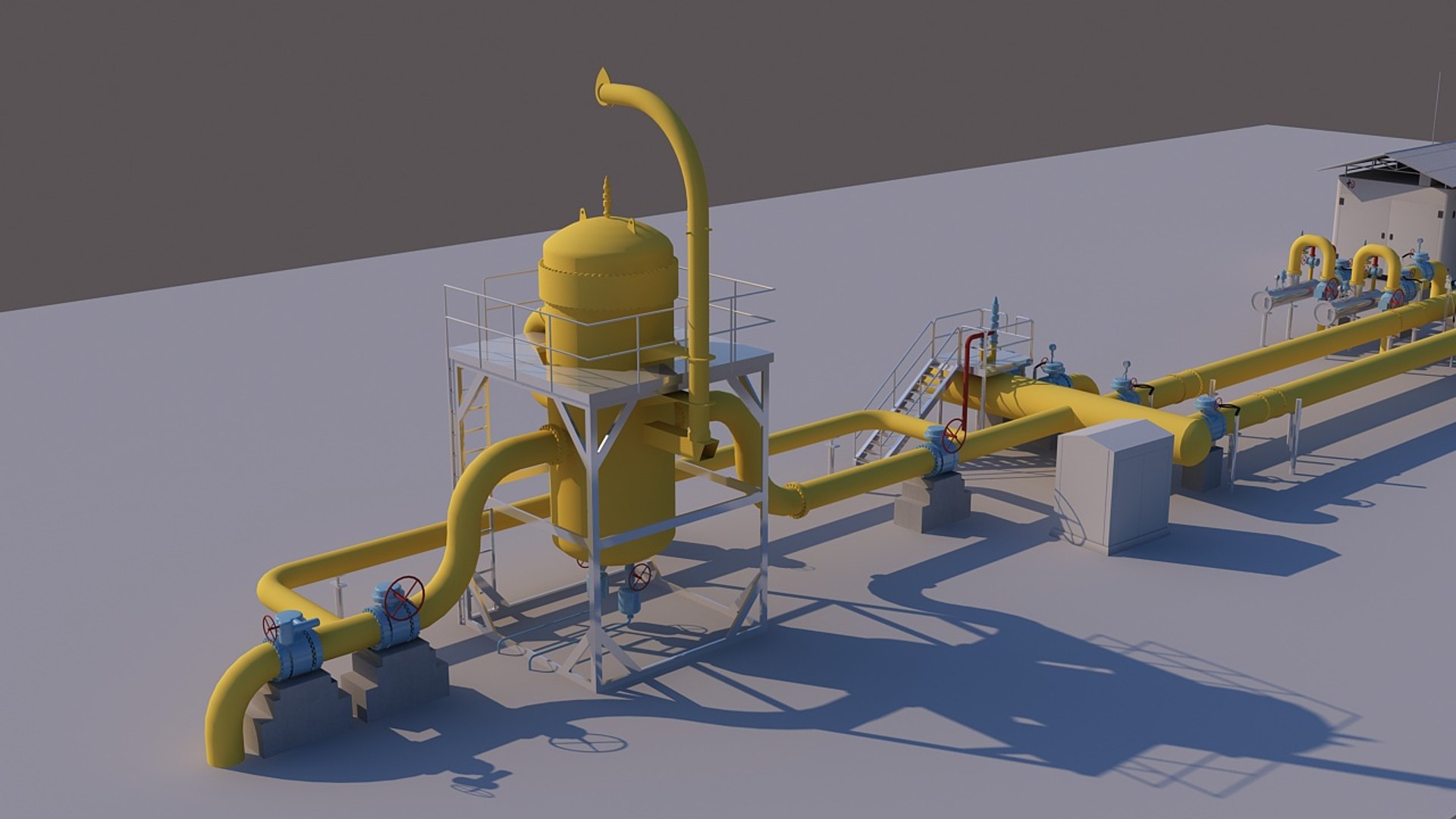Natural Gas Pipeline Equipment 2 3D Model - TurboSquid 2210297