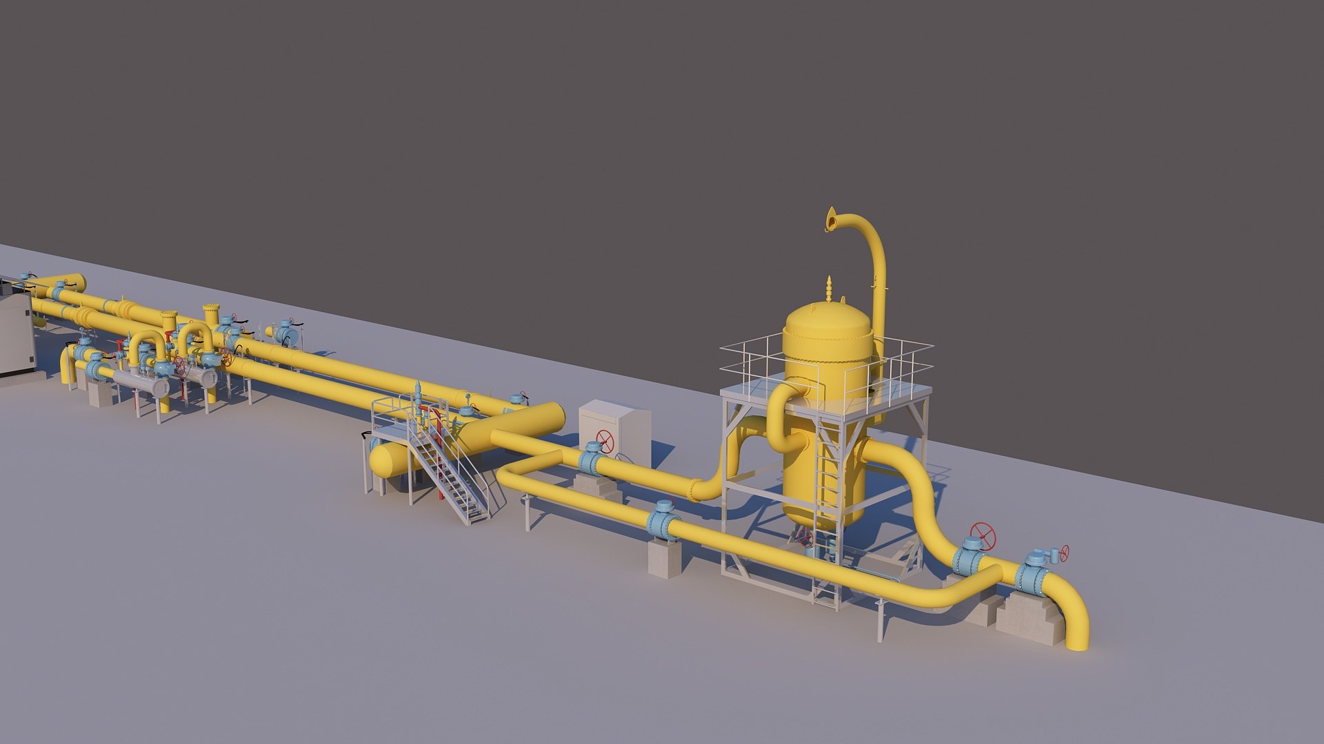 Natural Gas Pipeline Equipment 2 3D Model - TurboSquid 2210297