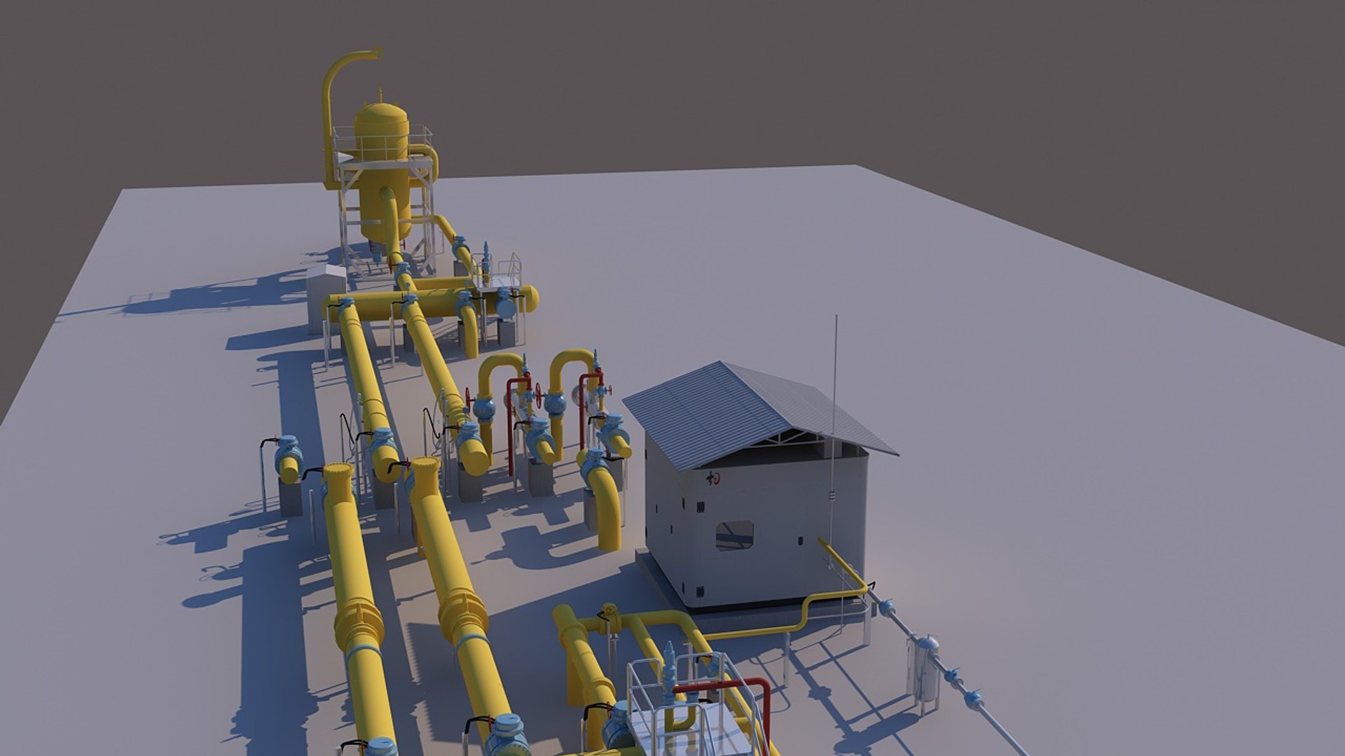 Natural Gas Pipeline Equipment 2 3D Model - TurboSquid 2210297