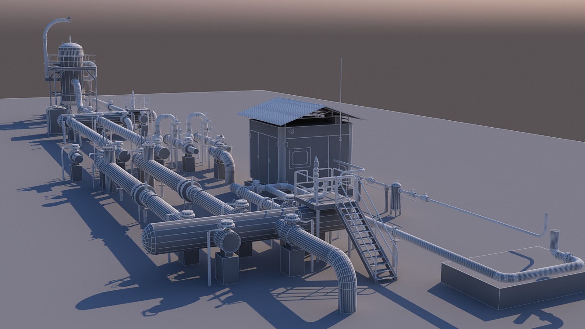 Natural Gas Pipeline Equipment 2 3D Model - TurboSquid 2210297