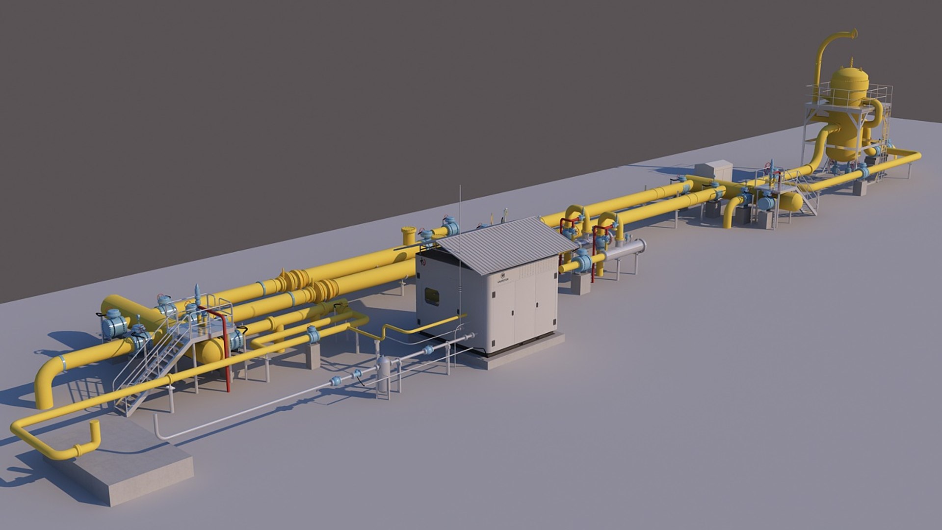 Natural Gas Pipeline Equipment 2 3D Model - TurboSquid 2210297