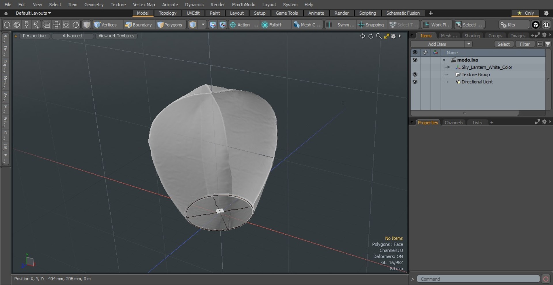 Sky Lantern White Color 3D Model - TurboSquid 2169534