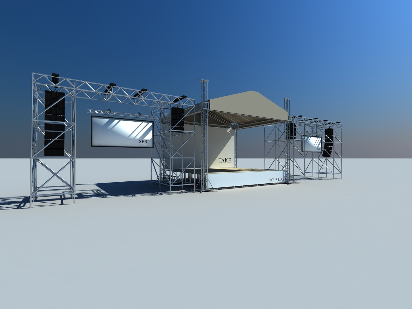 3d concert scene model