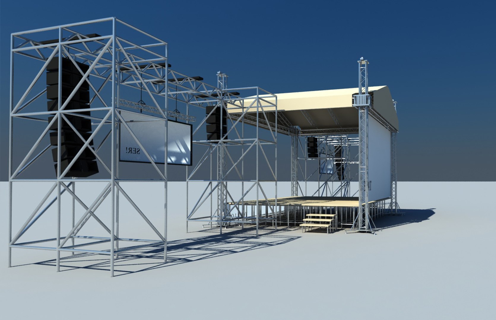 3d concert scene model