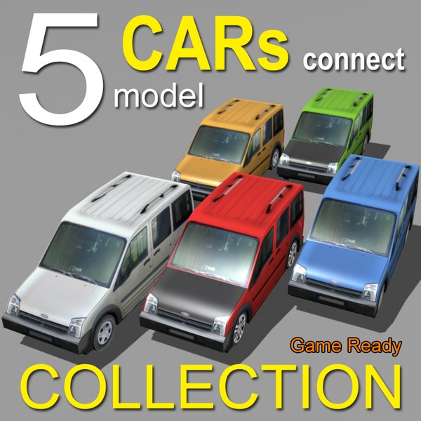 5 cars 3d max