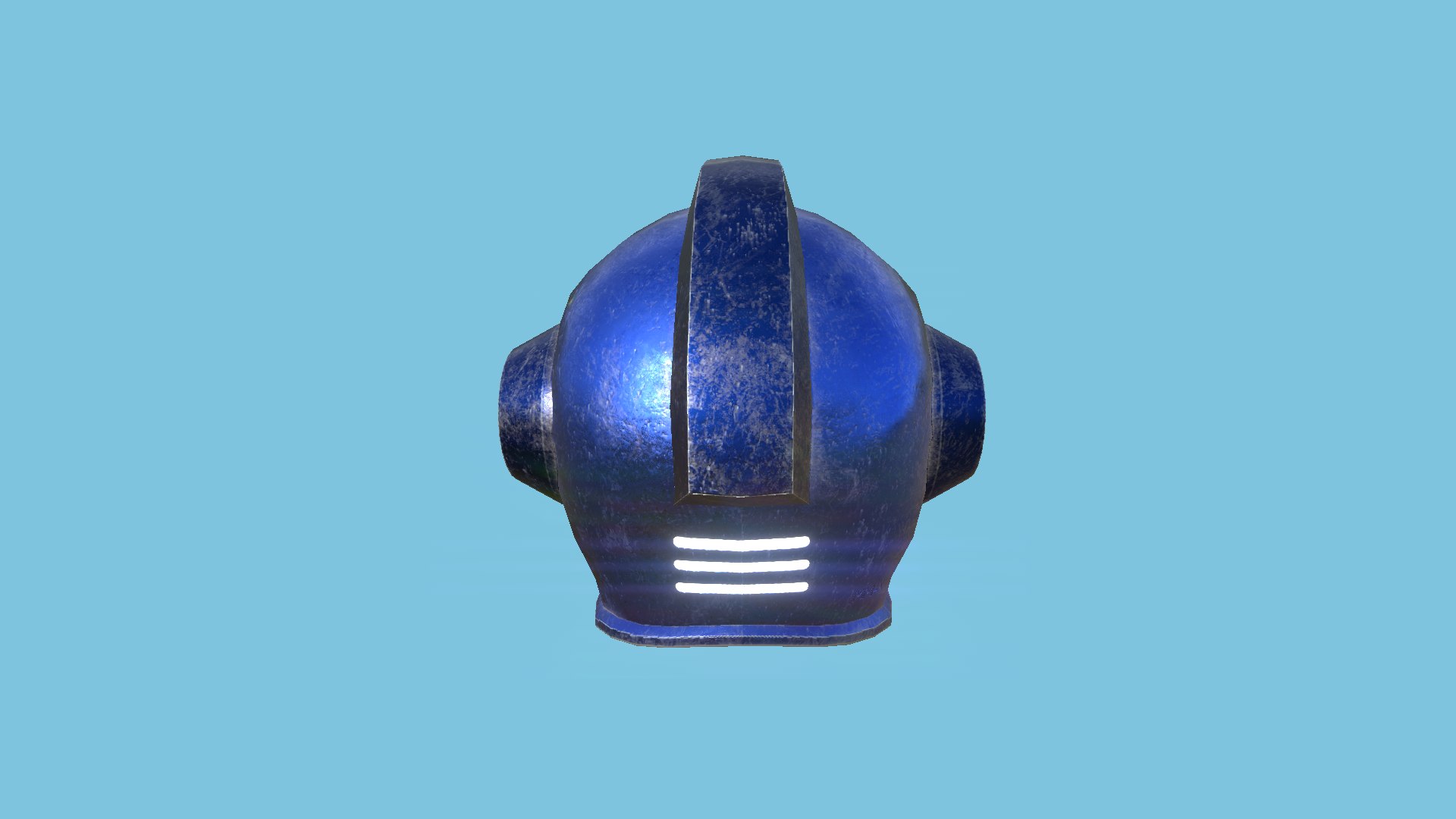 3D Megaman Helmet 03 Blue Stylized - Character Design Fashion ...